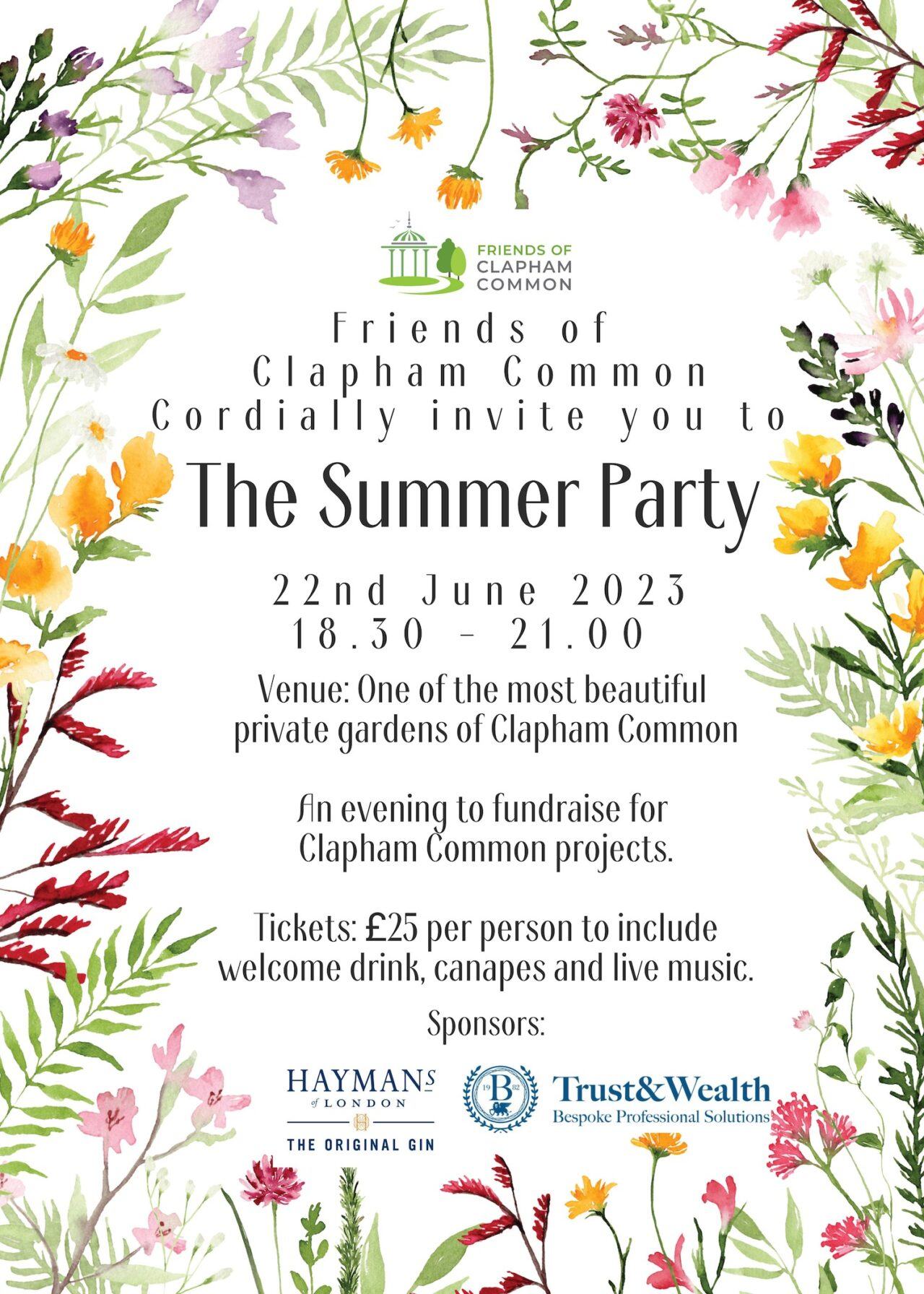 Summer Party 2023 | Friends of Clapham Common